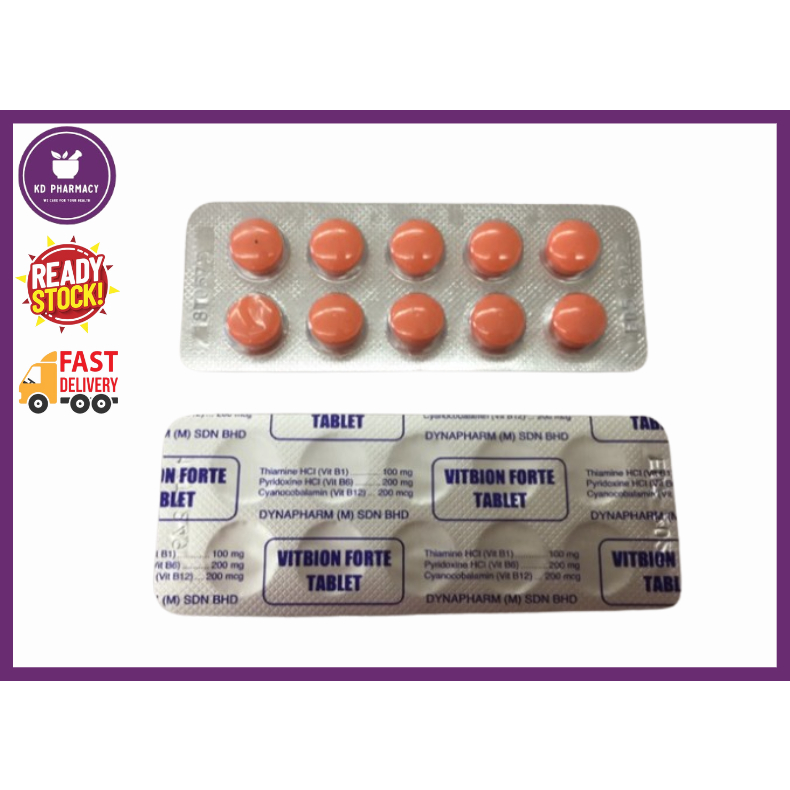 Vitbion Forte 10's Generic Neurobion / Support Nerve Function / Relief ...