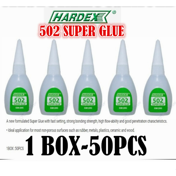 [50PCS ] HARDEX 502 Super Glue 20GRM (3 SECOND GLUE) Fast Dry Cair ...