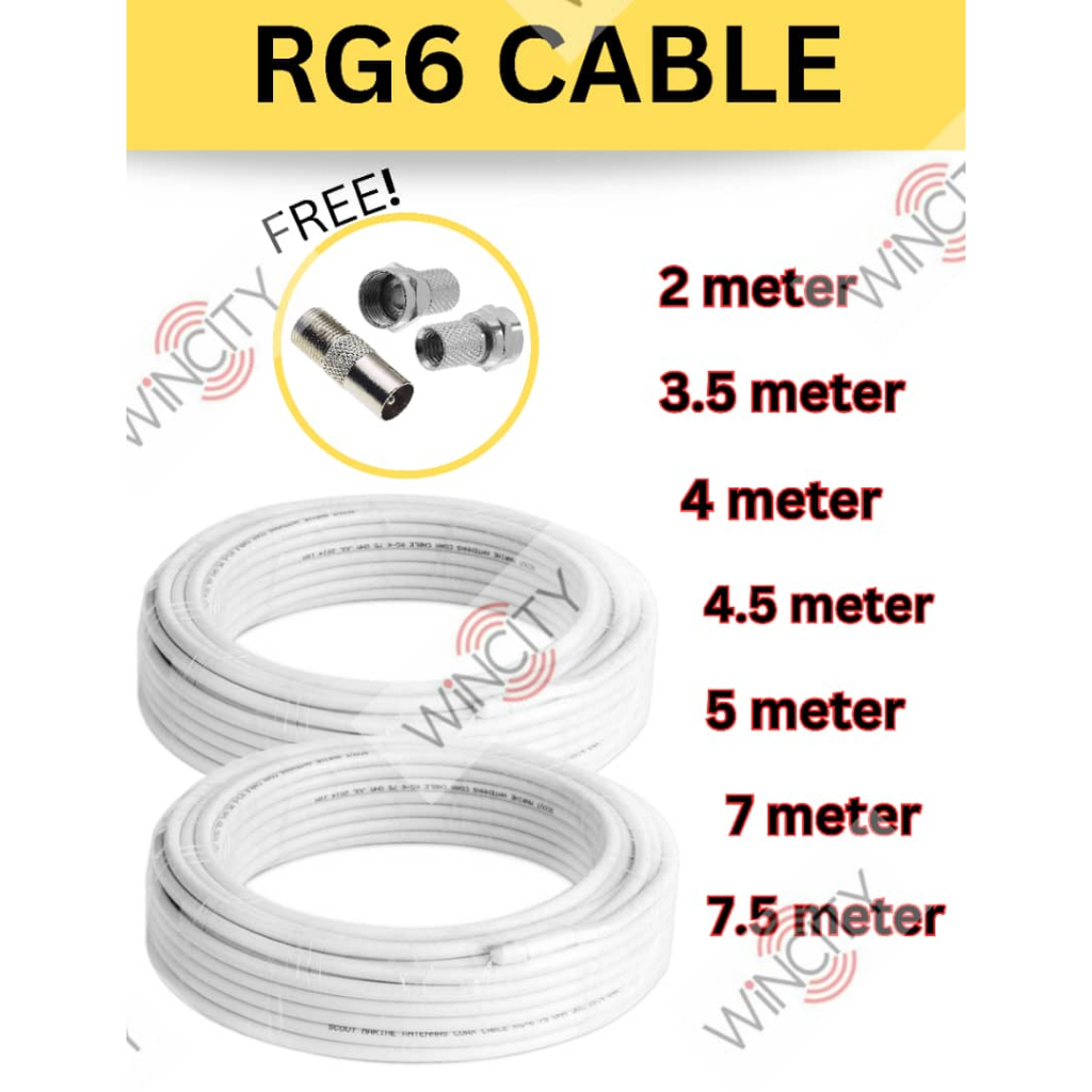 WSS RG6 Coaxial Cable Kabel Astro Mytv Antenna Antenna Digital ...