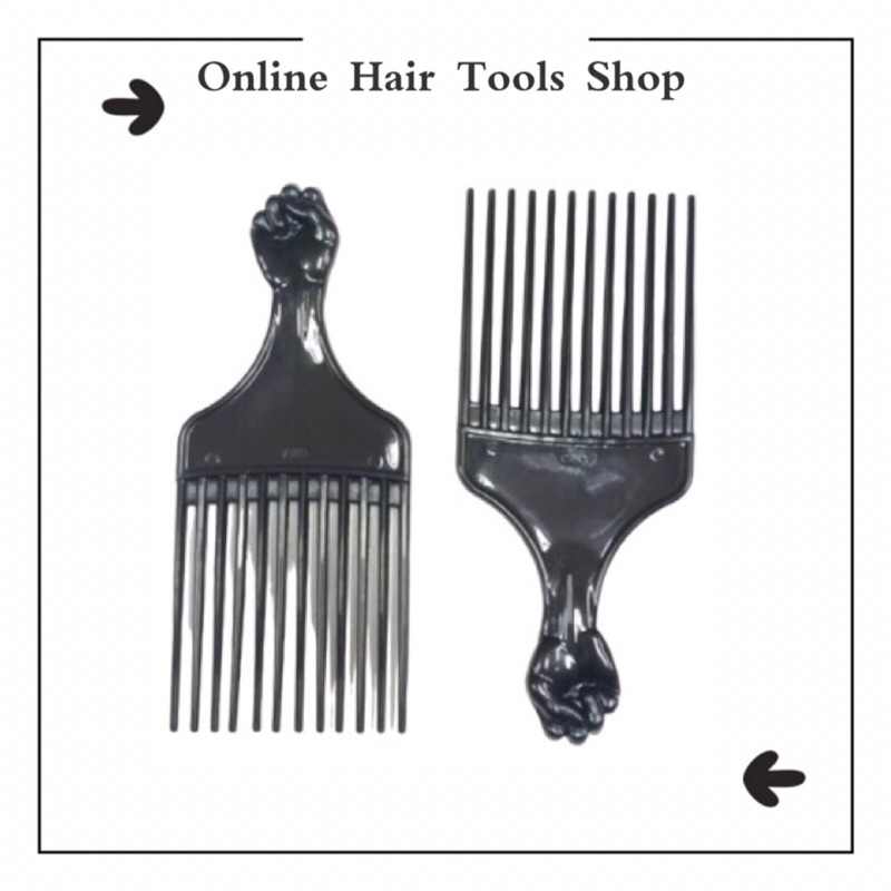 Curly Hairdressing DIY Comb Wide Tooth Pick Fork Combs Long Tooth ...