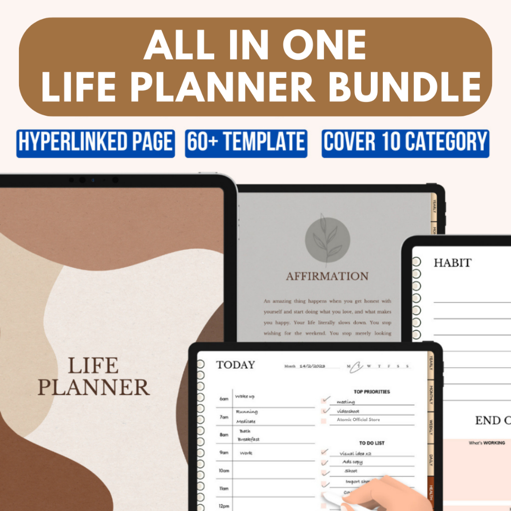🔥INSTANT🔥 All in One Digital Life Planner Bundle | Format PDF | Can Use ...