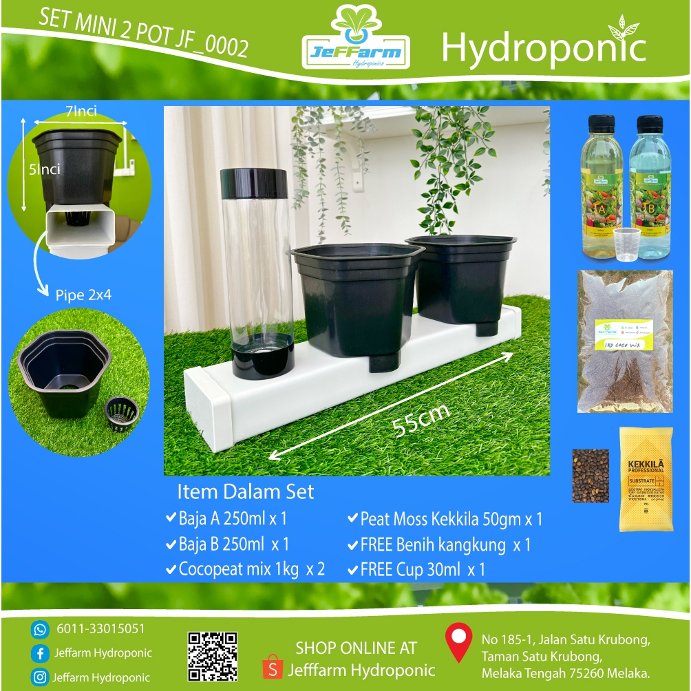 SET HYDROPONIC 2 PASU JF_0002 | JEFFARM HYDROPONIC | Shopee Malaysia