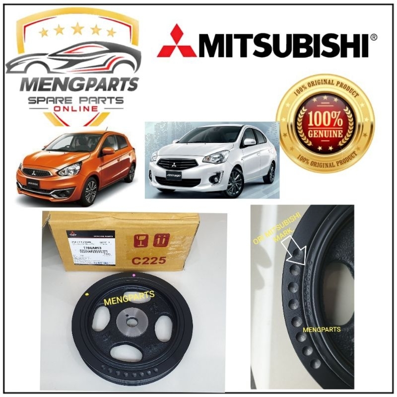 MIT ATTRAGE A13A & MIRAGE A03A CRANK SHAFT PULLEY , ENGINE MAIN PULLEY ...
