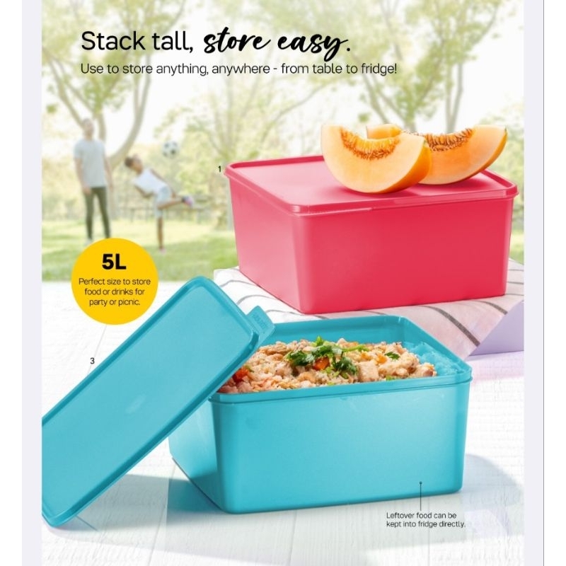 TUPPERWARE SNACK & STACK 5.0L (1) dan 500ml (1) | Shopee Malaysia