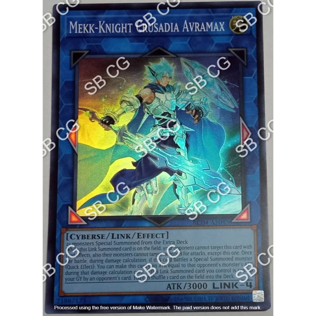 Rarity Collection Quarter Century Edition "Mekk-Knight Crusadia Avramax ...