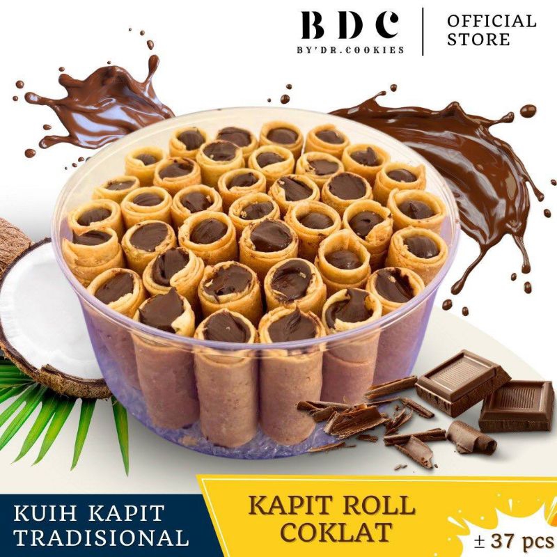 KUIH KAPIT ROLL COKLAT DR COOKIES kuih raya kuih kapit kuih viral ...