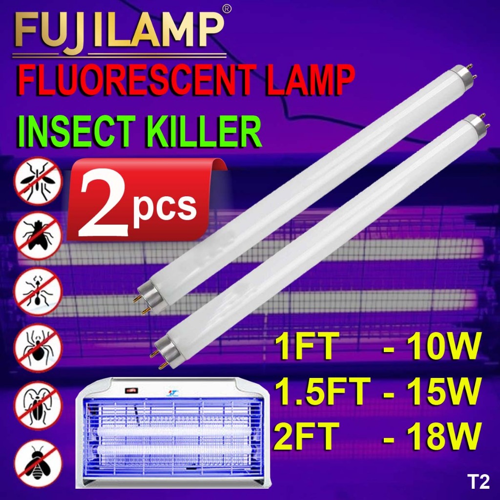 [LOCAL SELLER] 10W 15W 18W Black Light UV Replacement Insect Killer / Fluorescent T8 Tube ...