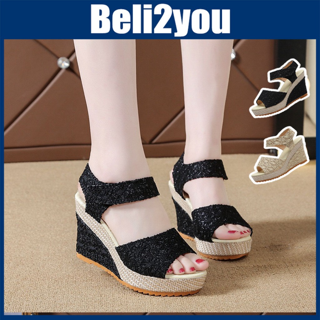 Beli2you Wedges Heels Kasut Tinggi Perempuan Heels Kasut Wedges ...