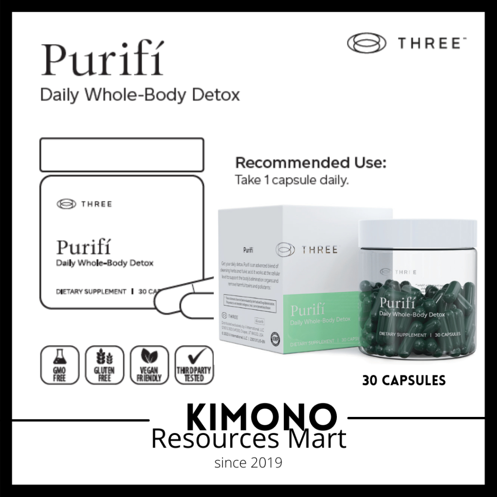 THREE Purifí Daily Whole Body Detox 日常全身排毒 1 box 30 capsules | Shopee ...