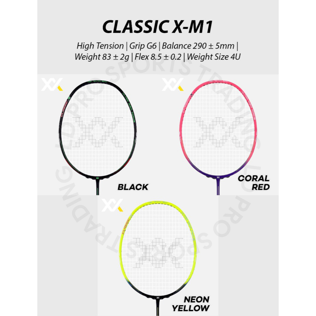MAXX Racket Classic X-M1 (Free Stringing Service, Free String Yonex BG5 ...