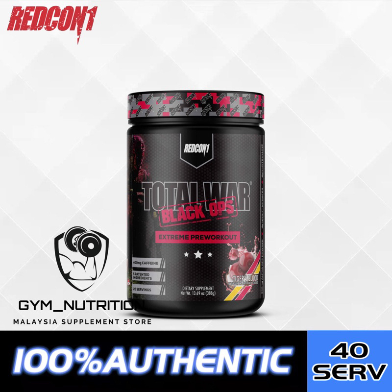 Redcon1 Total War Black Ops (30 Servings) Total War Pre Workout,Redcon1 ...