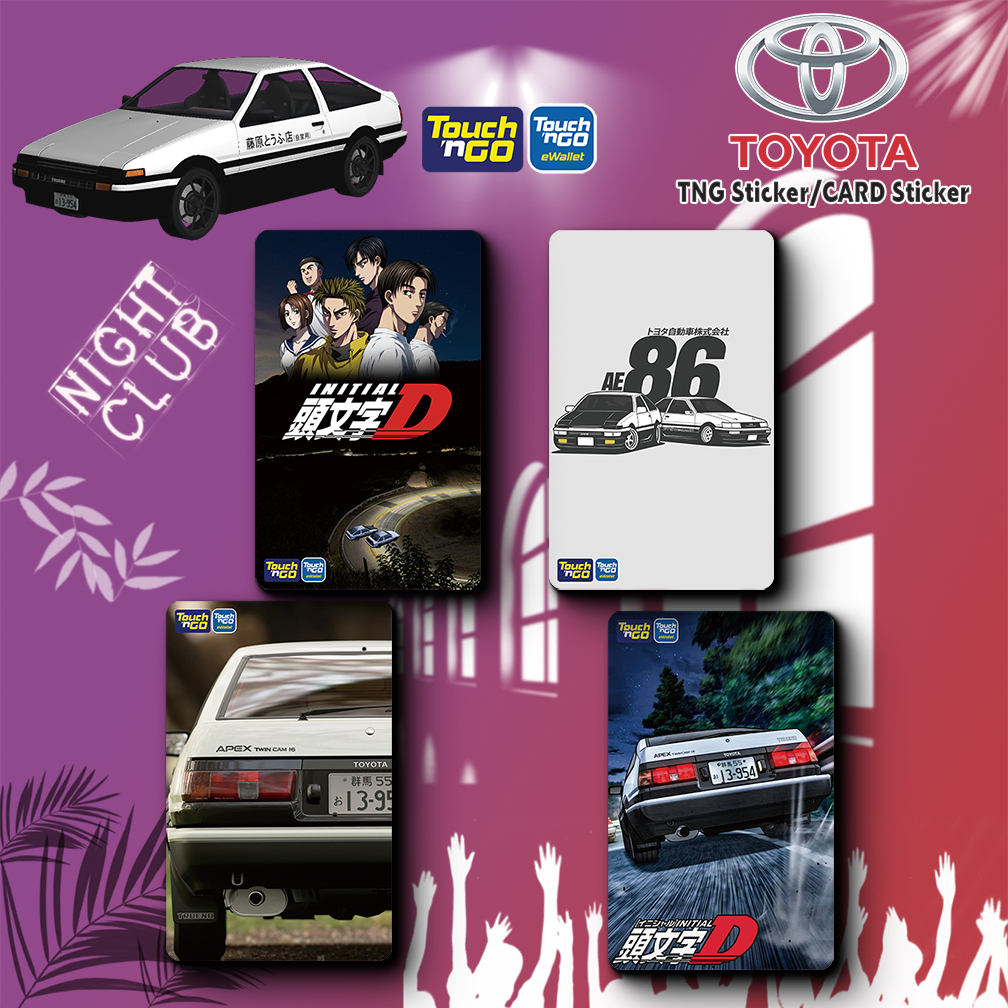 Toyota Ae86 Car TNG Sticker - Tng Touch N Go Sticker/Bank Card Sticker Cover (Buy4Free1 ...