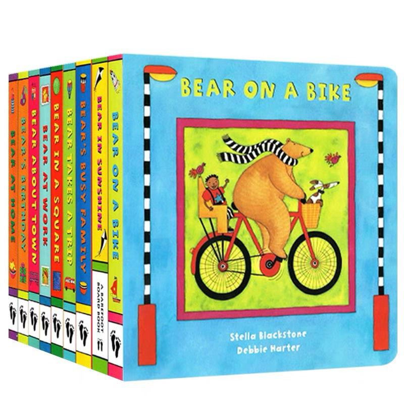 （9books）Barefoot Bear Collection bear on a bike board book by Stella ...