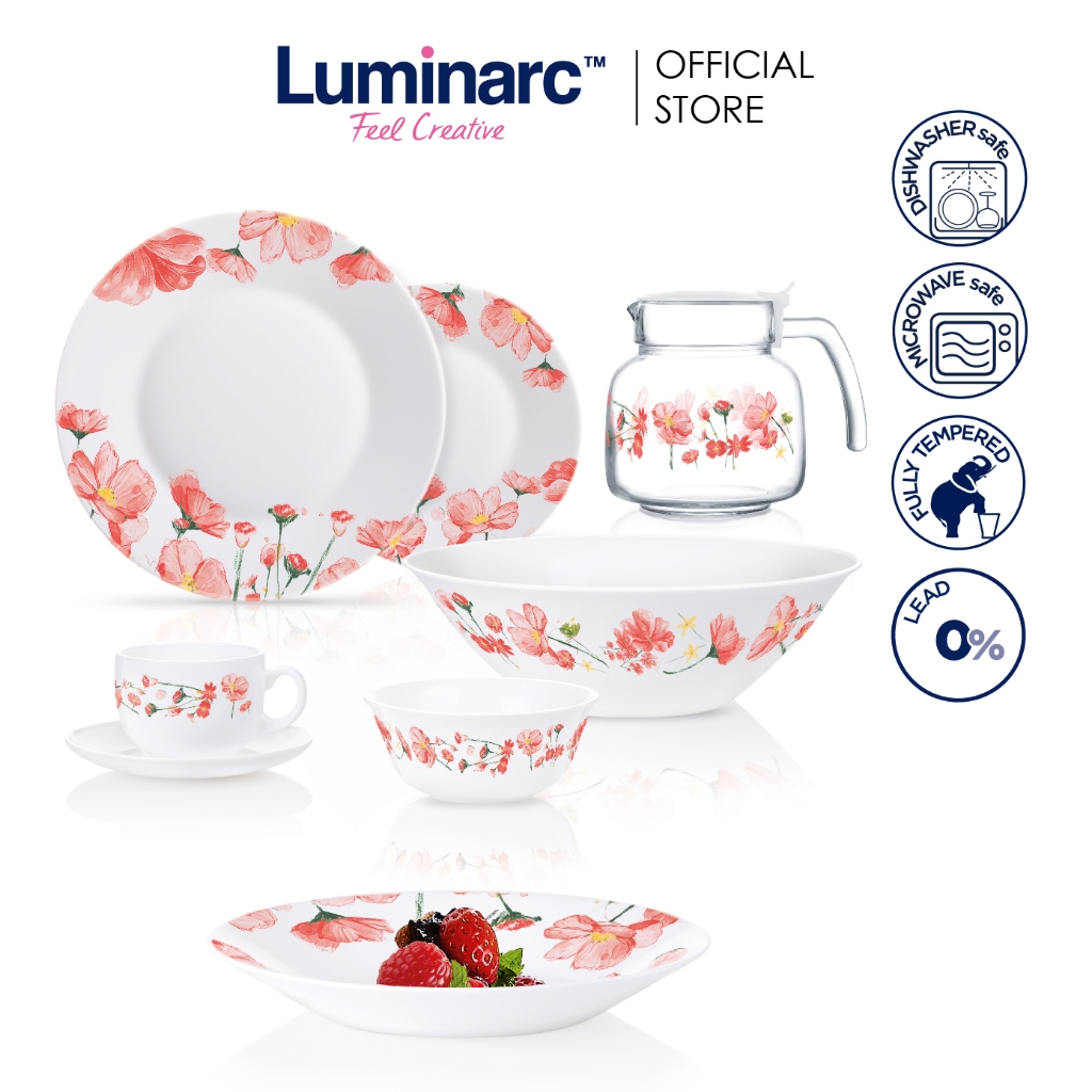 Luminarc Dalary Dinner Jumbo Set - (39 Pieces) [Model: V1025 ...