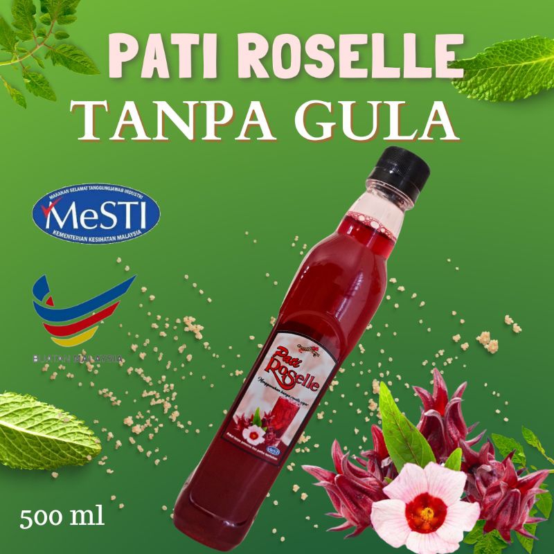 Pati Roselle 500ml | Tanpa Gula | Rosel Segar | Air Rozel | Sorell Pekat | Herba | Sihat | Free ...