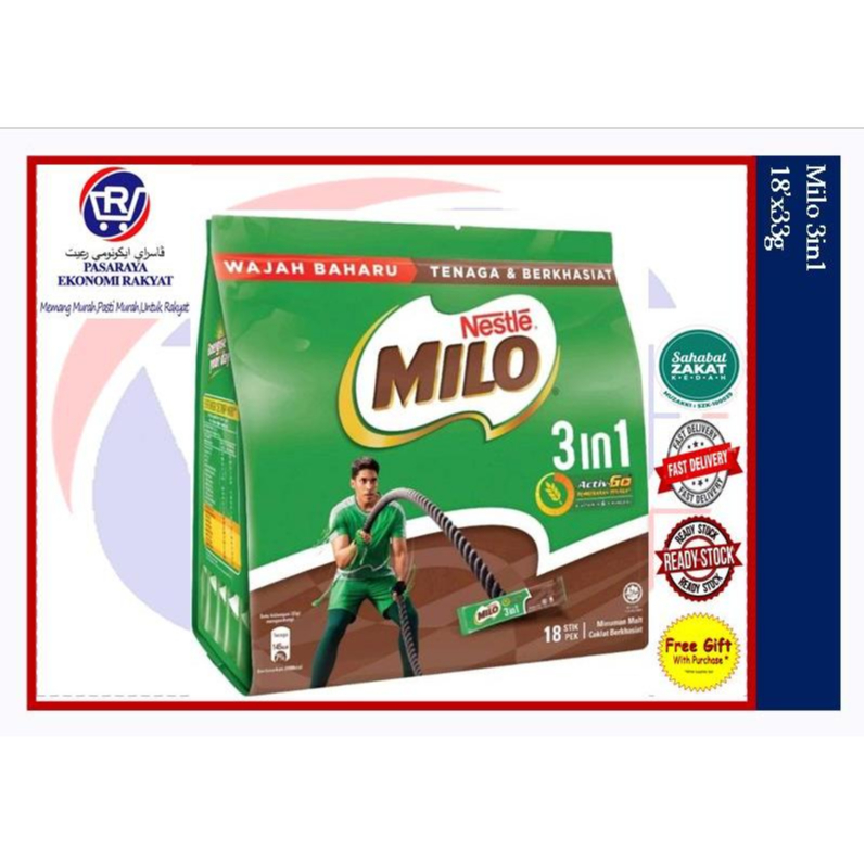 Nestle Milo 3in1 18'x33g | Shopee Malaysia
