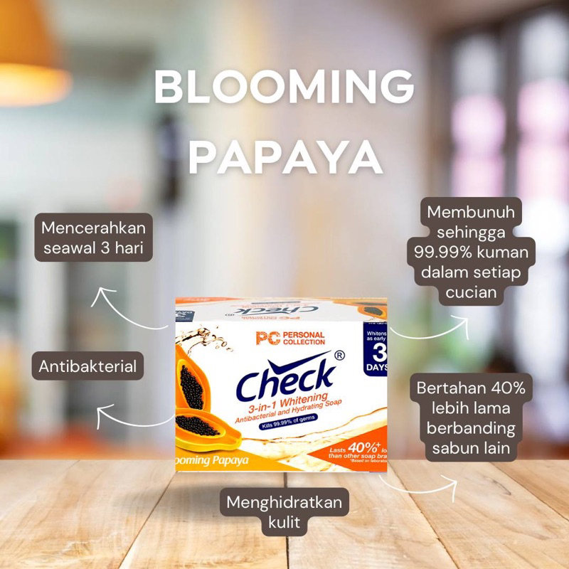 PERSONAL COLLECTION CHECK ANTIBACTERIAL SOAP OMING PAPAYA | Shopee Malaysia