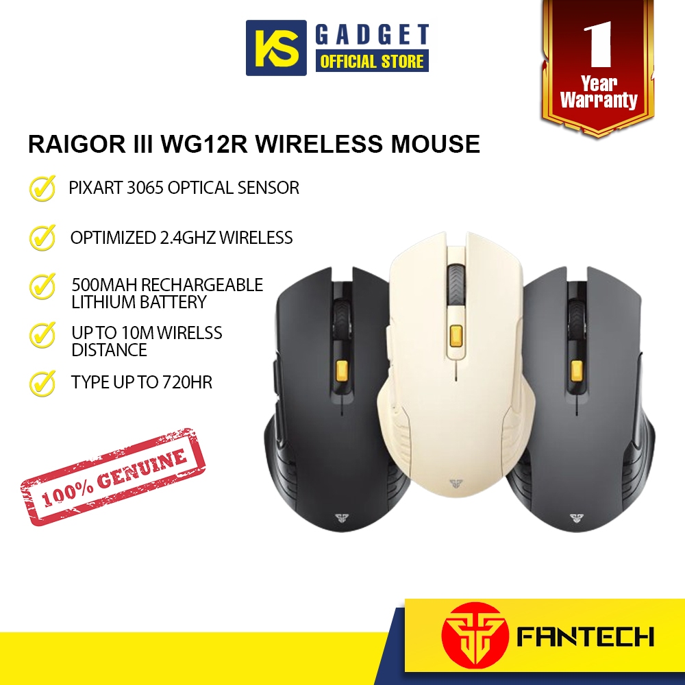 Fantech Raigor III WG12R Gaming Mouse With 2.4GHz Wireless Connection ...