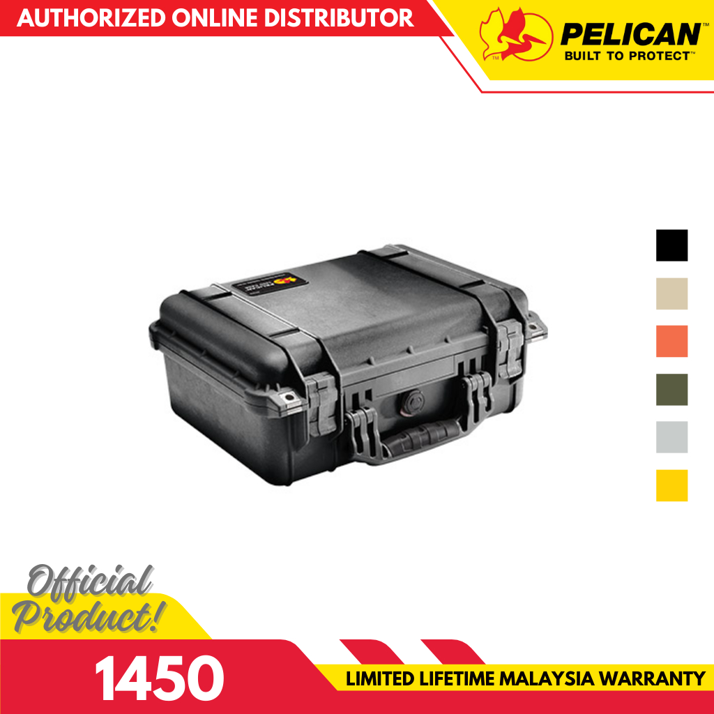 Pelican 1450 Protector Case with Foam - Assorted Colours | Shopee Malaysia