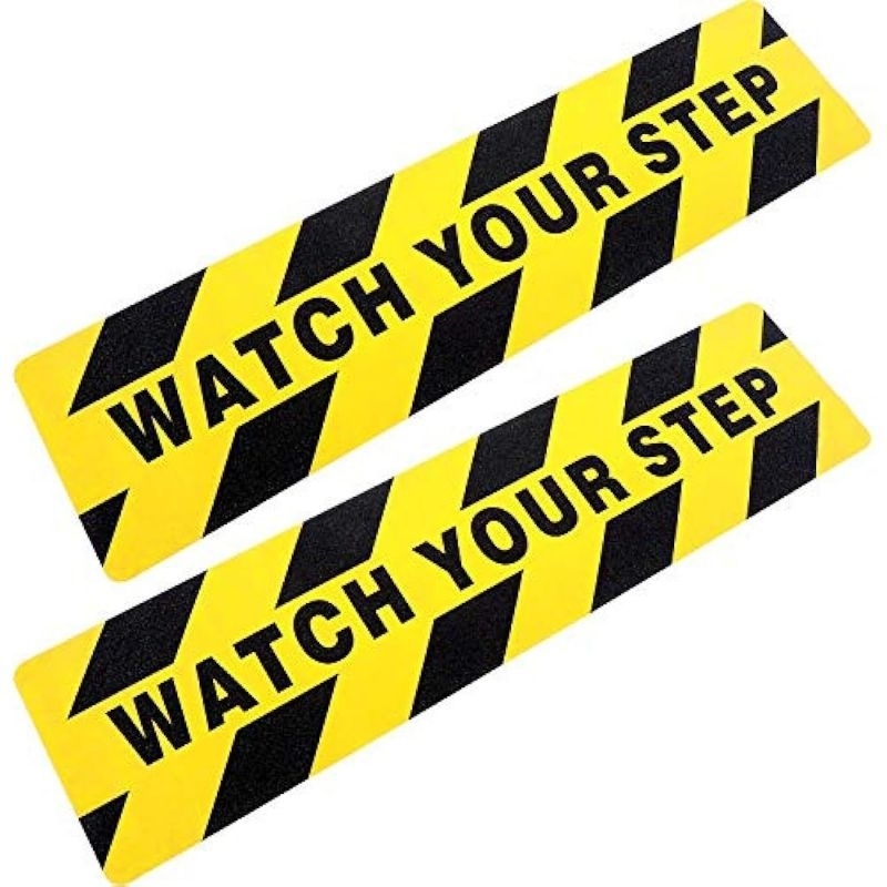 'WATCH YOUR STEP' ANTI SLIP CAUTION TAPE FLOOR SIGN HAZARD STRIP (WITH ...
