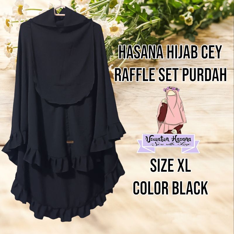 TUDUNG LABUH set Purdah HASANA HIJAB CEY CREPE | Shopee Malaysia