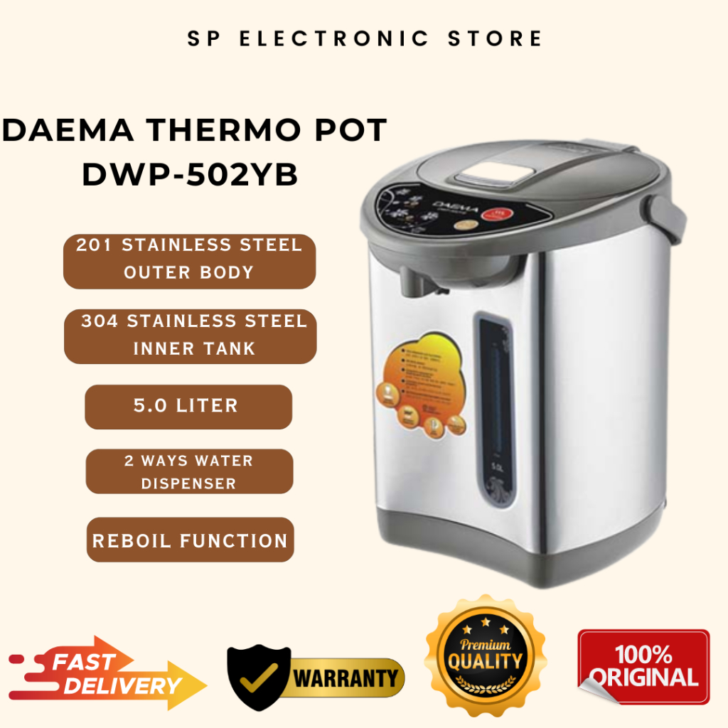 DAEMA 5.0L THERMO POT DWP-502YB | Shopee Malaysia