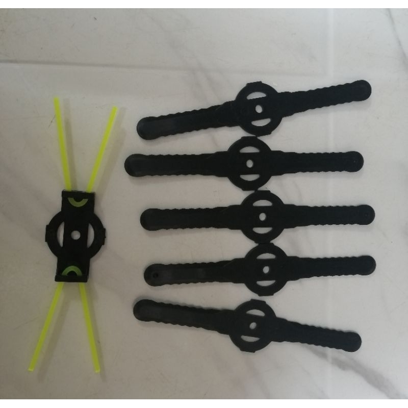 New 5pcs+1pcs Lawn mower plastic blade/ extension mata mesin rumput ...