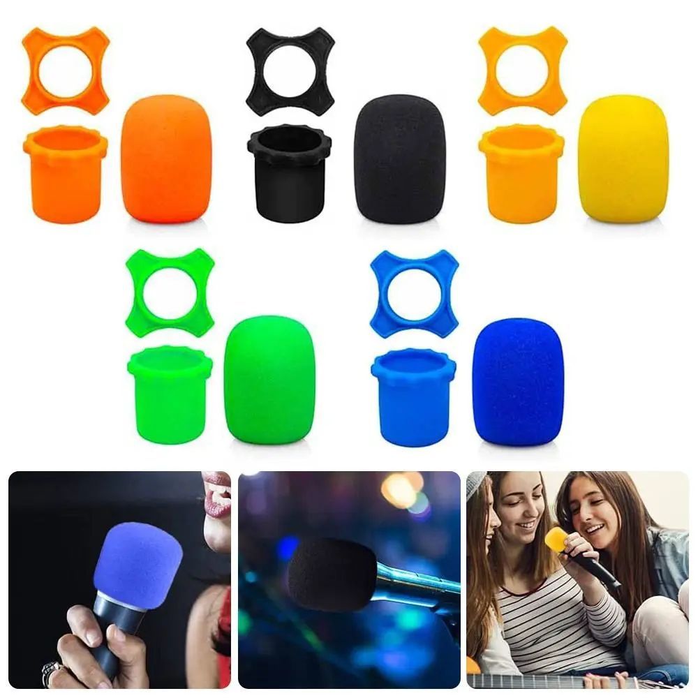 Wireless Handheld Microphone Silicone Ring, Colorful Microphone Foam ...