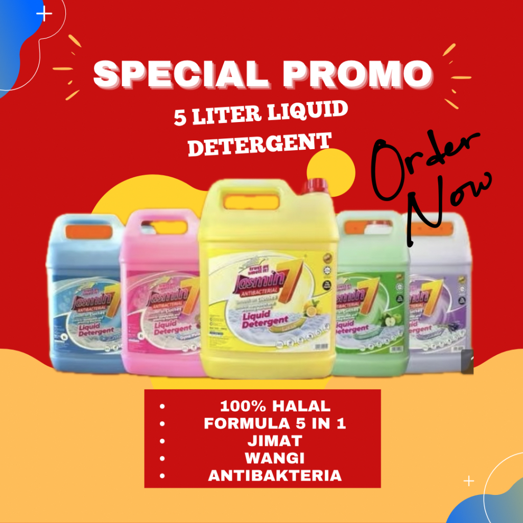 JASMIN 7 (5L LIQUID DETERGENT) SUPER SAVER | Shopee Malaysia