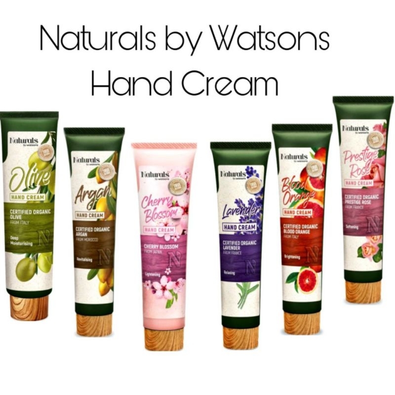Naturals by Watson Hand Cream Lotion 30ml Krim Losyen Tangan Rose Olive ...