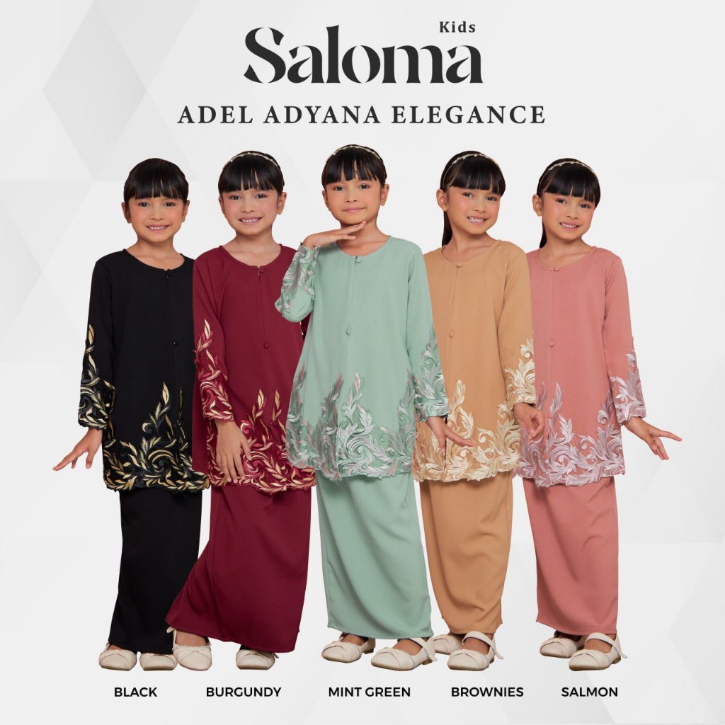 BAJU KURUNG SALOMA Baju Raya Budak Kids Baju Raya 2024 Viral By Adel ...