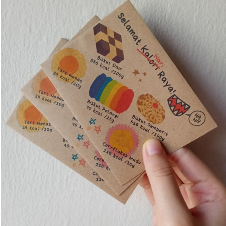 10 PCS PER PACK MINI SAMPUL RAYA [SELAMAT KALORI RAYA VERSI BISKUT ...