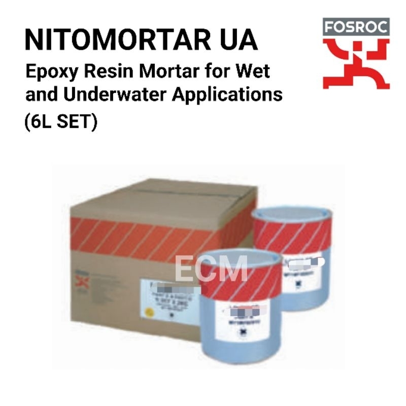 FOSROC NITOMORTAR UA (6 LITRE SET) A+B Two Part Epoxy Resin Mortar for ...