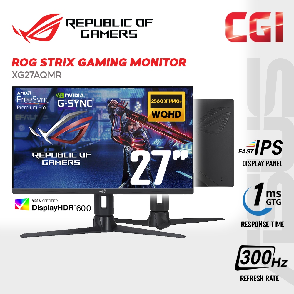 Asus 27" XG27AQMR ROG Strix Fast IPS WQHD HDR10 HDR600 G-Sync Freesync ...