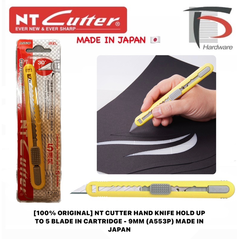 [100% ORIGINAL] NT CUTTER HAND KNIFE HOLD UP TO 5 BLADE IN CARTRIDGE ...