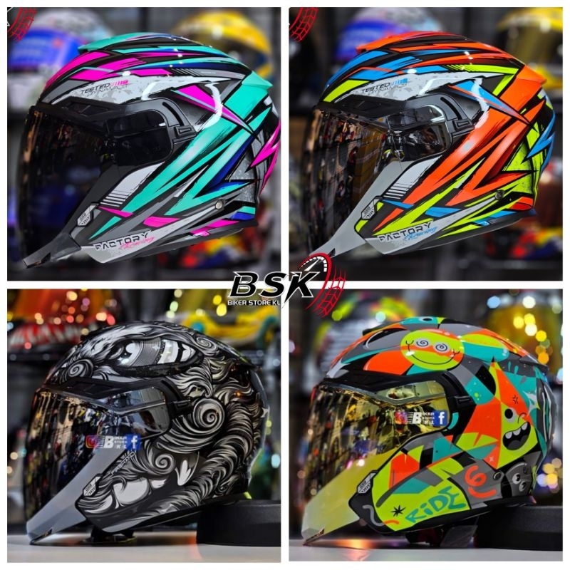 Original GSB G-263 Open Face Helmet | Shopee Malaysia