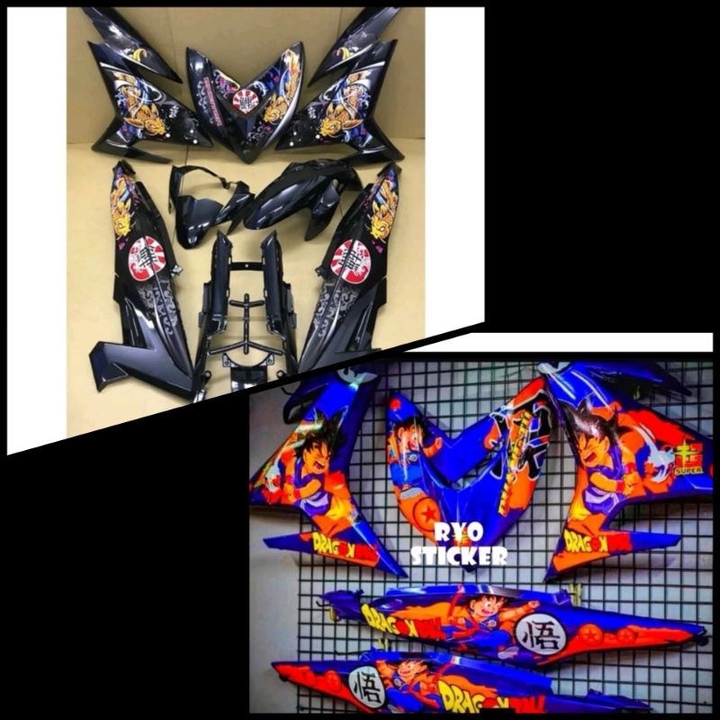 STICKER YAMAHA Y15/Y15ZR V1 V2 IKAN KOI/DRAGON BALL GOKU/MY MELODY ...