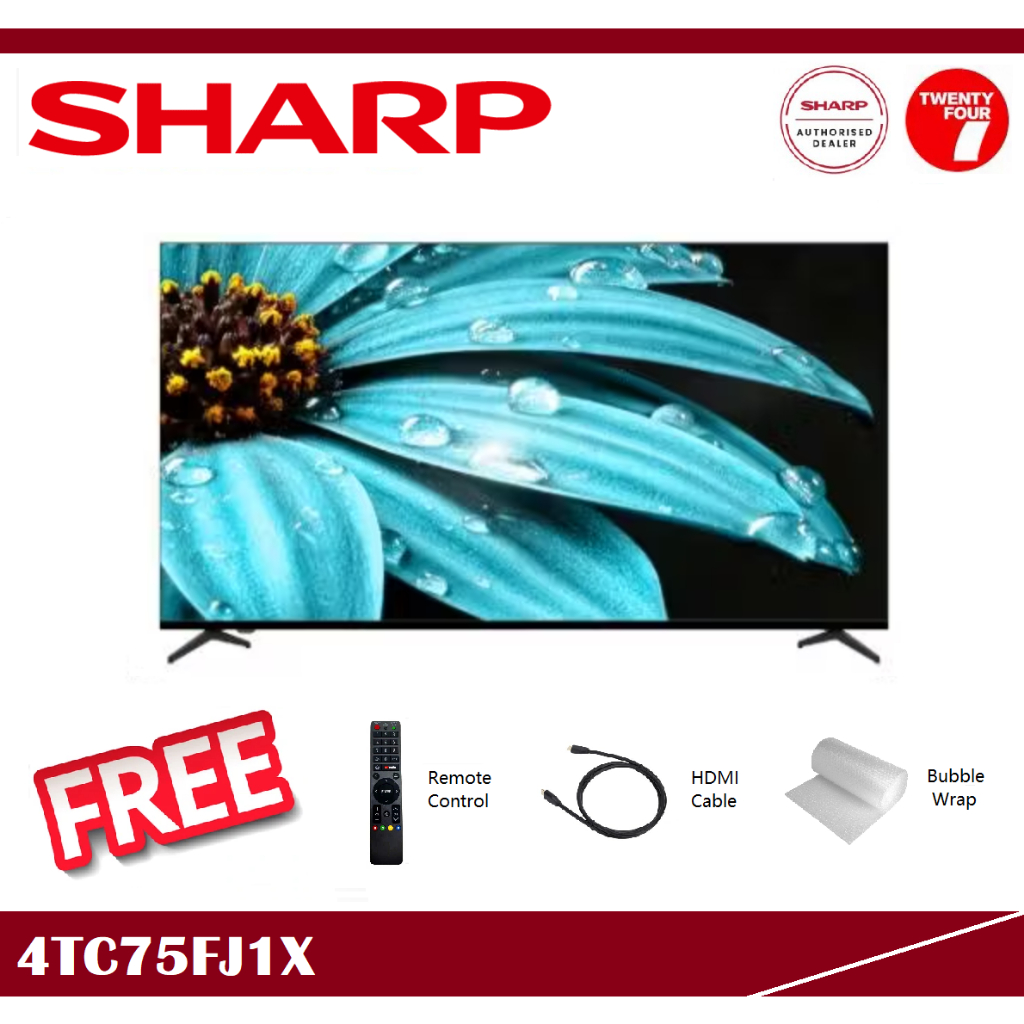 [ Delivered by Seller ] SHARP 75" inch 4K UHD Google TV 4TC75FJ1X ...