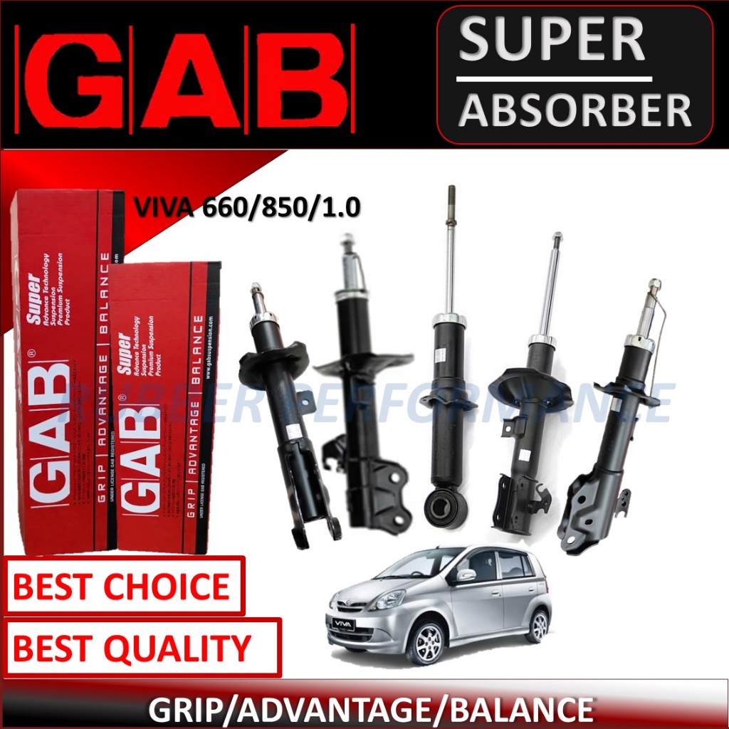 SET ORIGINAL GAB ABSORBER DEPAN/FRONT ABSORBER / REAR ABSORBER VIVA 660 ...
