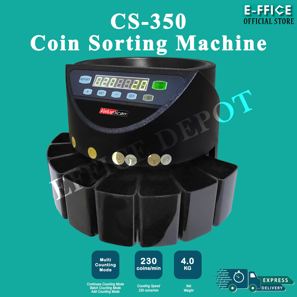 Effice Depot - CS-350 Coin Sorting Machine / Coin Sorter | Shopee Malaysia