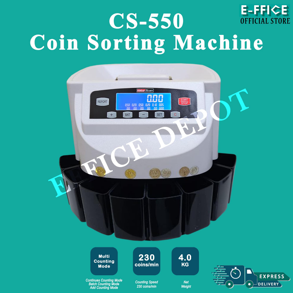 Effice Depot - CS-550 Coin Sorting Machine / Coin Counting Machine ... Effice Depot - CS-550 Coin Sorting Machine / Coin Counting Machine ...