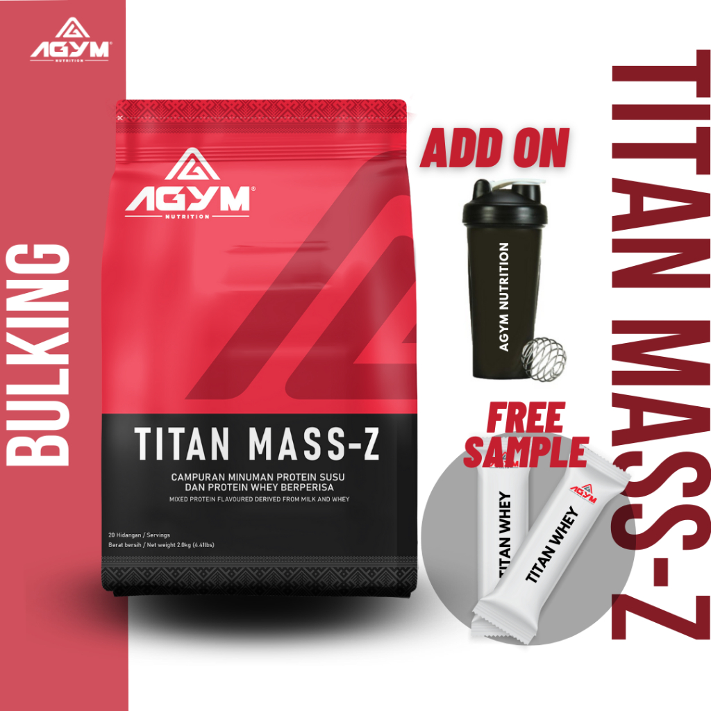 Agym Nutrition TITAN MASS - Halal JAKIM - Weight Mass Gainer 2kg ...