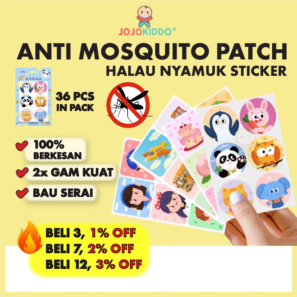 36Pcs Essential Oil Sticker Repellent Anti Mosquito Patch Repellent ...