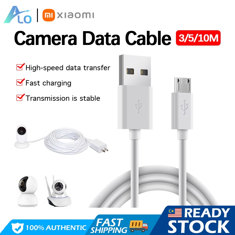 Micro Usb Fast Charging Cable For Xiaomi IP CCTV Security Camera ...