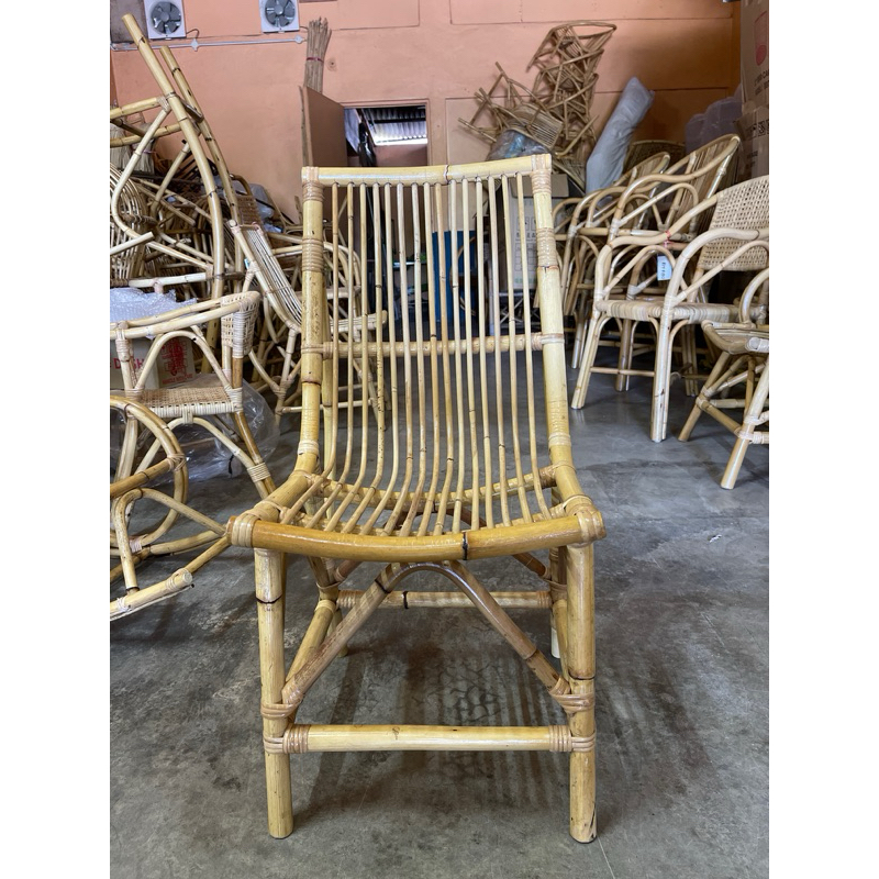 High Back Rattan Chair Without Handle Kerusi Rotan | Shopee Malaysia