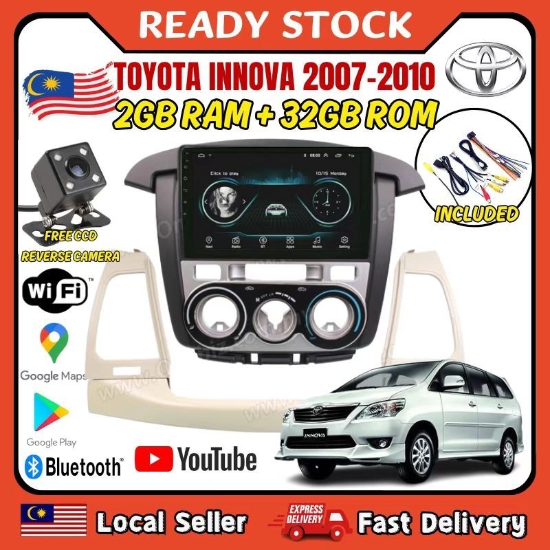 Toyota Innova 2007-2010 Android Player IPS Screen 1GB/2GB Ram + 32GB ...