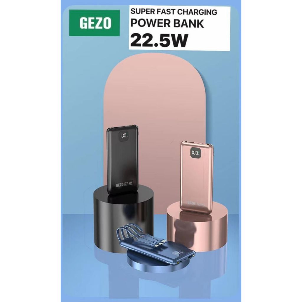 SUPER FAST GEZO GZ-B02 BoostCharge Power Bank 10K + USB-A to USB-C ...