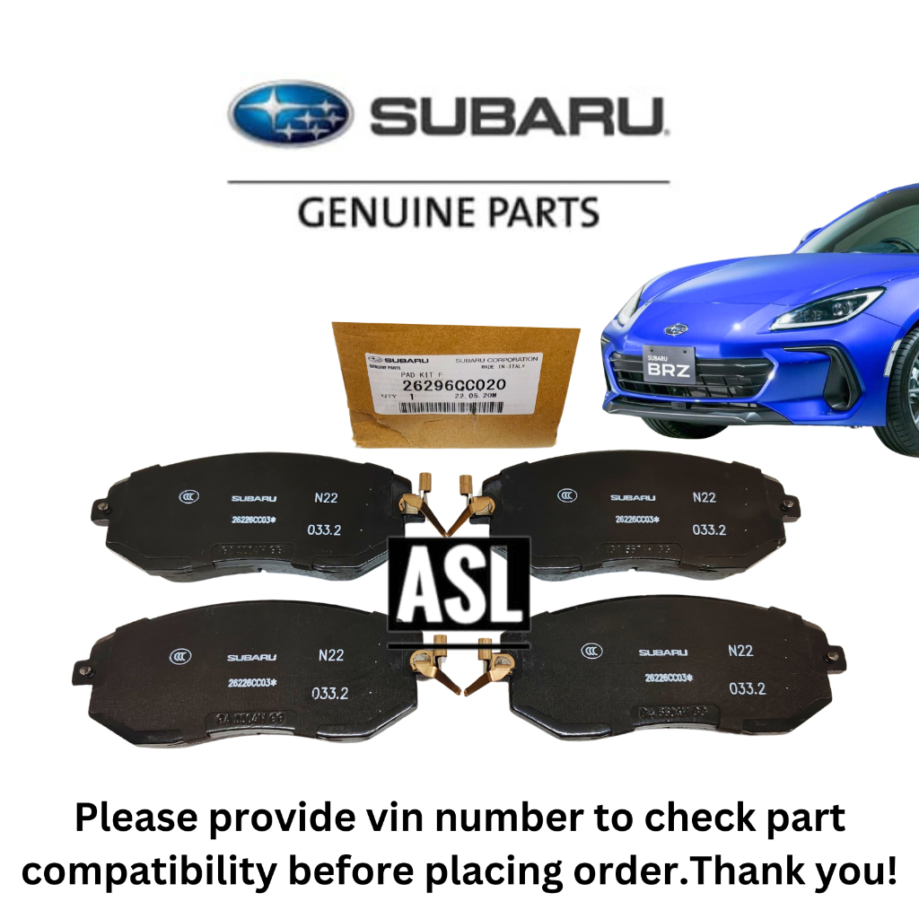Genuine Subaru BRZ ZD8 Brake Pads Set Toyota GR86 ZN8 | Shopee Malaysia
