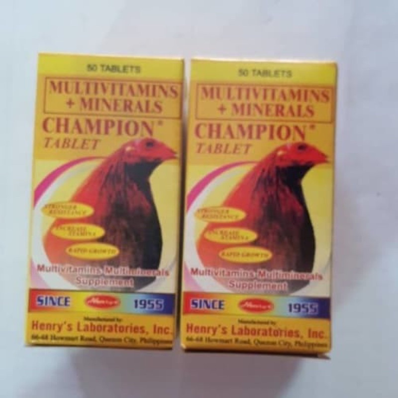 CHAMPION Multivitamins + Minerals 50 tablets ( new packing) | Shopee ...