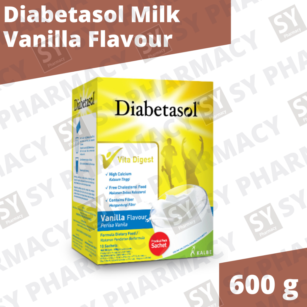 Diabetasol Milk Chocolate/Cappucino/Vanilla Flavour 60g x 10 Sachets (600g) | Shopee Malaysia